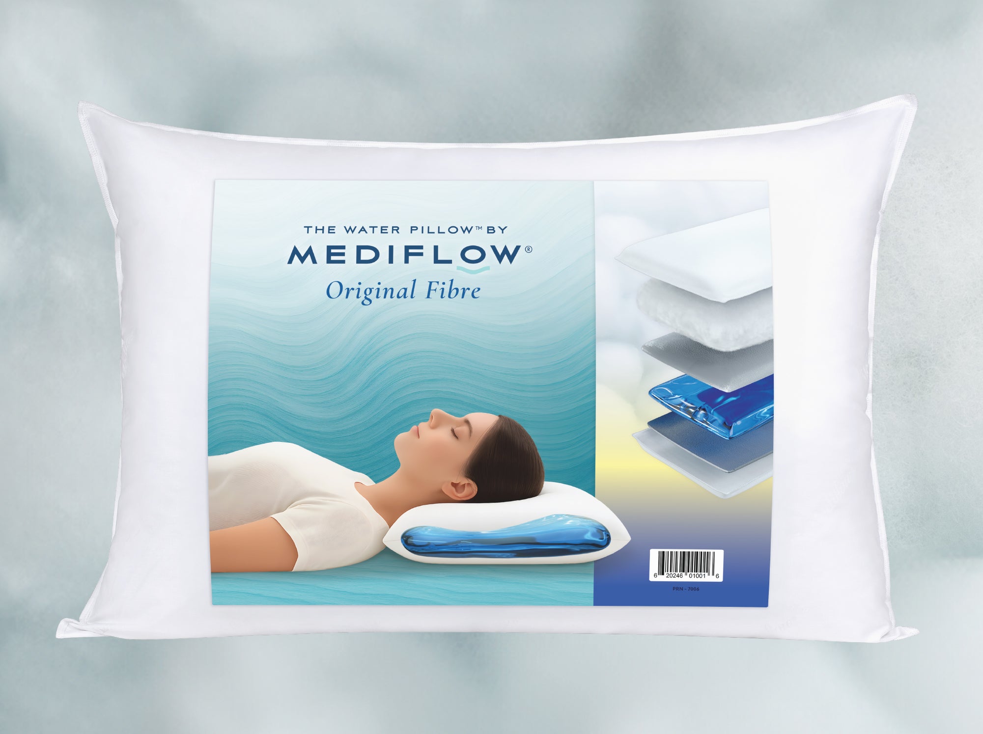 Mediflow Original Fibre Water Pillow - Reduces neck pain and improves ...
